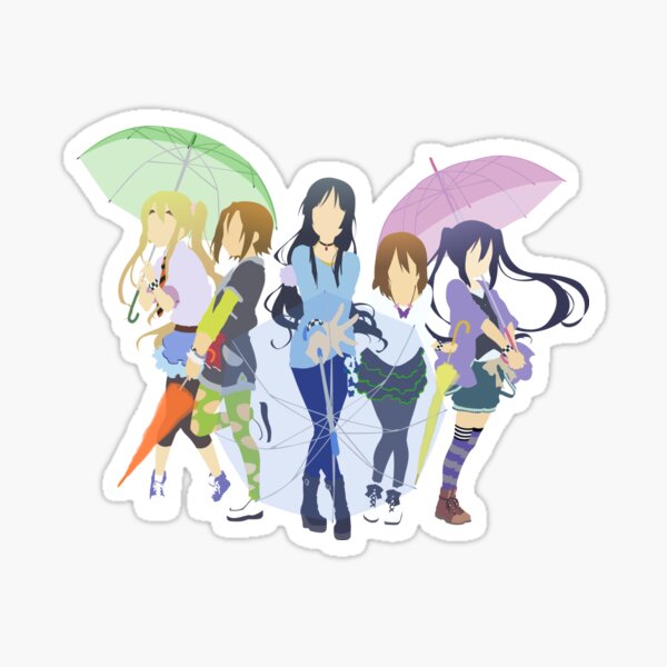 "Minimalist K-On! " Sticker for Sale by skylarssocks | Redbubble