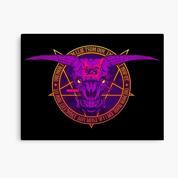 "blue neon doom demon" Canvas Print for Sale by Yousigulas1985 | Redbubble