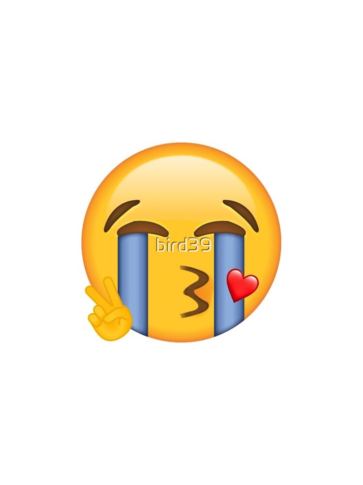 "Crying peace sign kiss face emoji" iPhone Case for Sale by bird39 ...