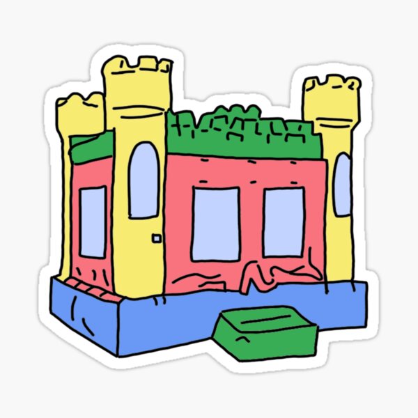"primary colors bouncy house" Sticker for Sale by andilynnf | Redbubble