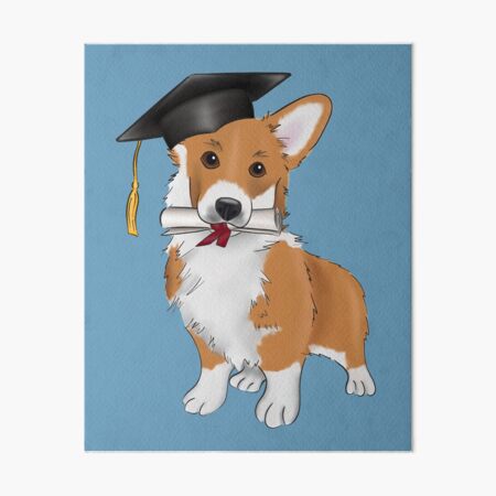 "Cute Corgi Graduation | Corgi Wearing a Graduation Hat and Holding a ...
