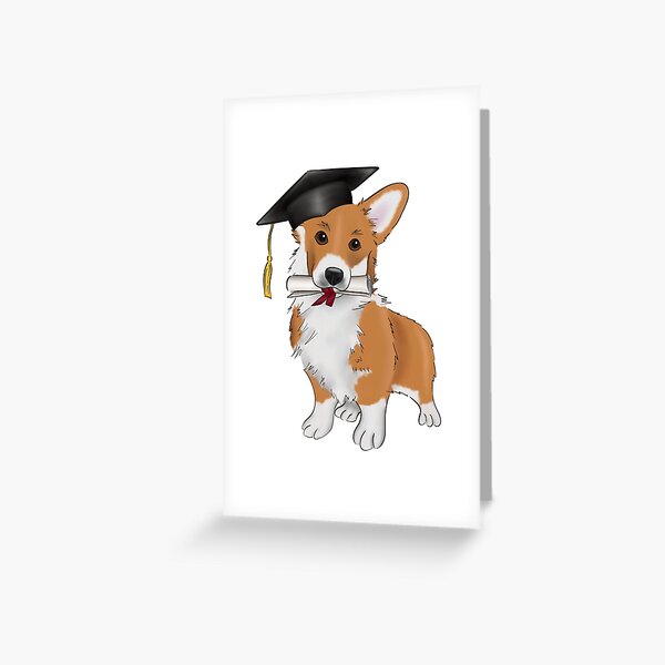 "Cute Corgi Graduation | Corgi Wearing a Graduation Hat and Holding a ...