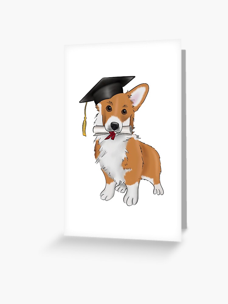 "Cute Corgi Graduation | Corgi Wearing a Graduation Hat and Holding a ...