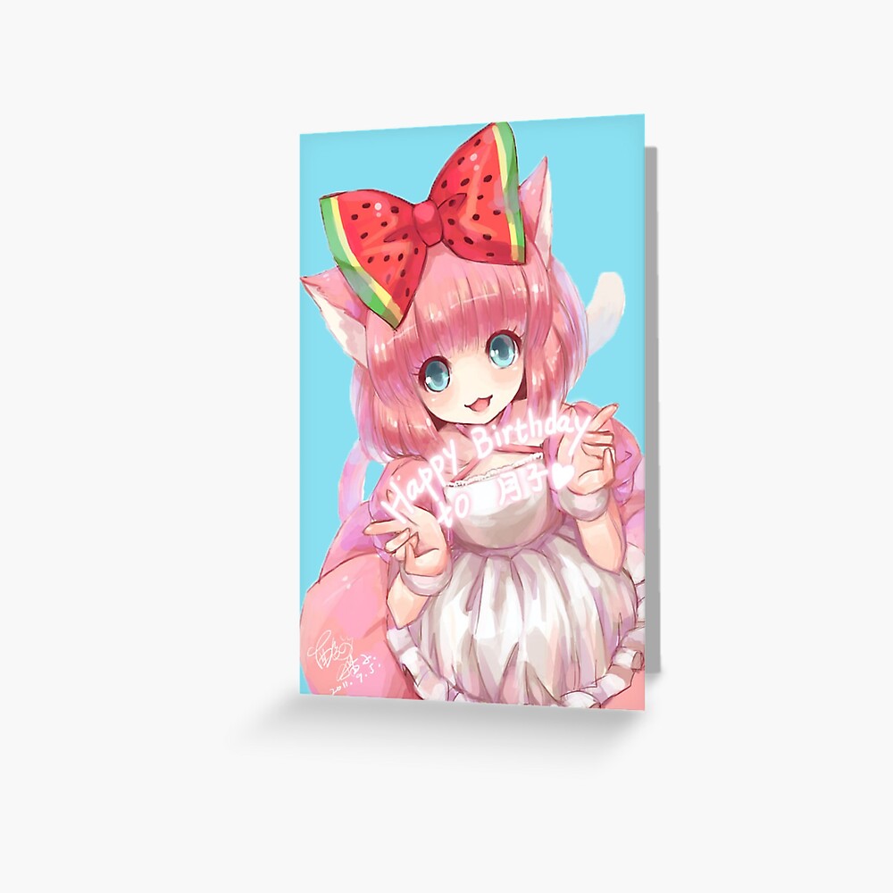 "kawaii chibi anime girl" Greeting Card by Mandala-Corner | Redbubble