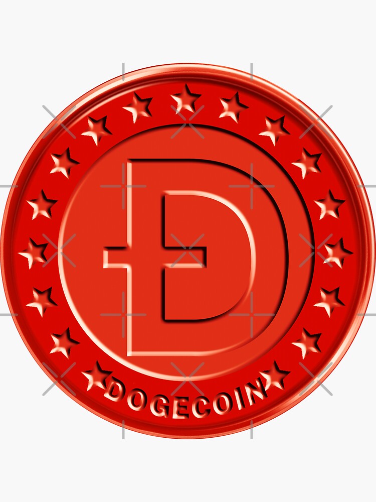 "DOGECOIN Logo" Sticker by BRVART | Redbubble