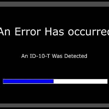 "ID-10-T Detected" Sticker for Sale by Ferretlabs | Redbubble