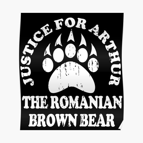 "Justice For Arthur The Romanian Brown Bear" Poster for Sale by qudkin ...