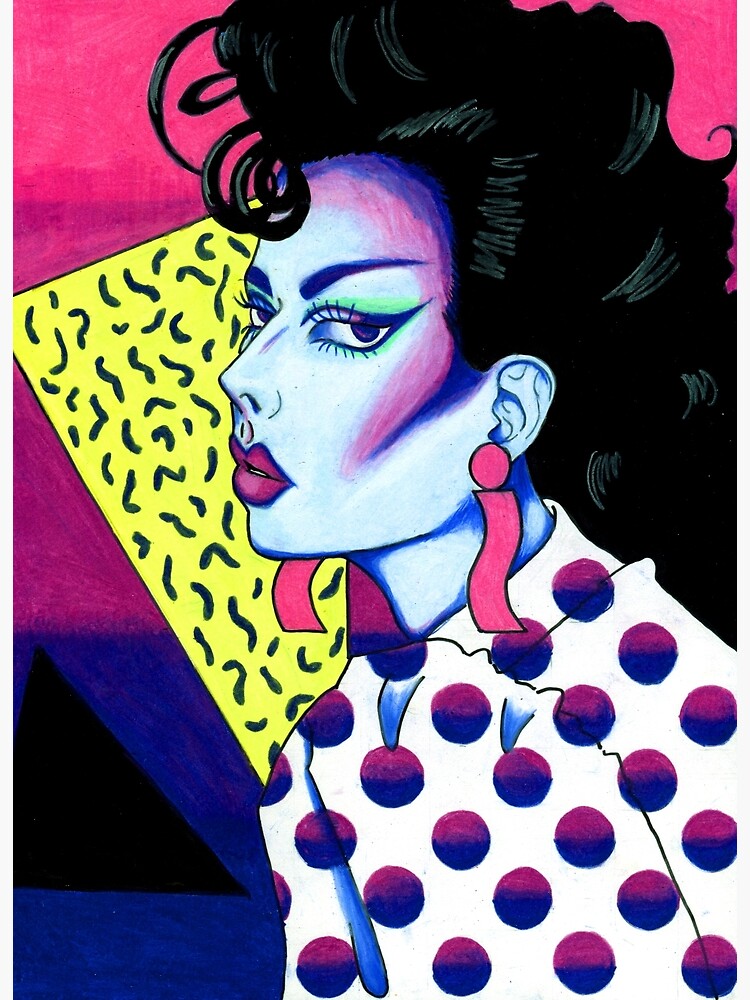 "Patrick Nagel-Style 80s Portrait of a Drag Queen" Poster for Sale by ...