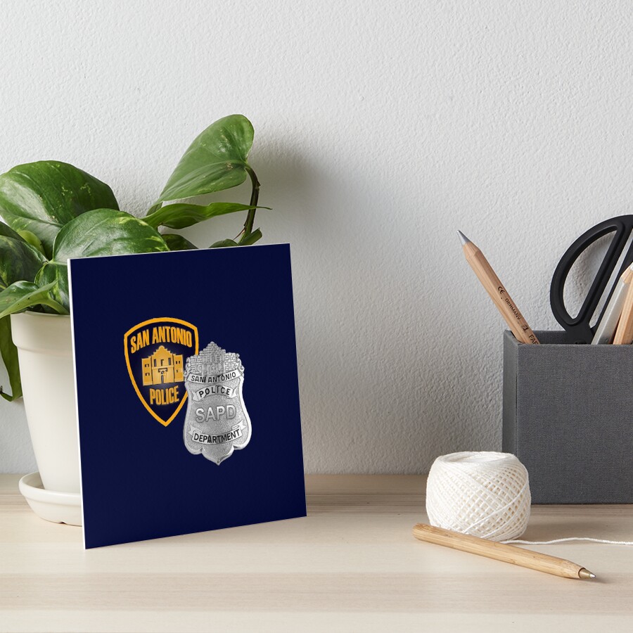 "San Antonio Police Badge & Patch" Art Board Print by lawrencebaird ...