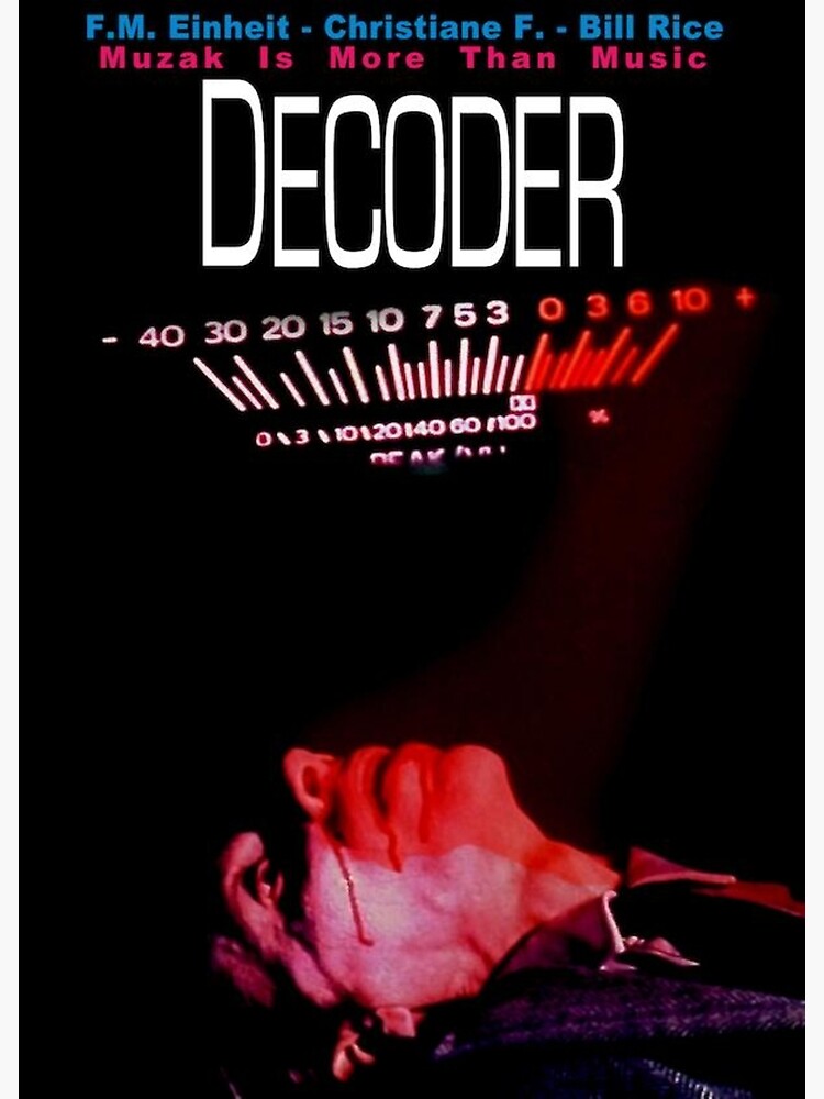 "Decoder Movie Poster " Poster for Sale by tgodforbh | Redbubble