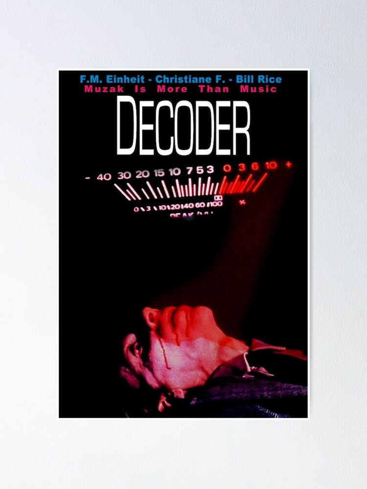 "Decoder Movie Poster " Poster by tgodforbh | Redbubble