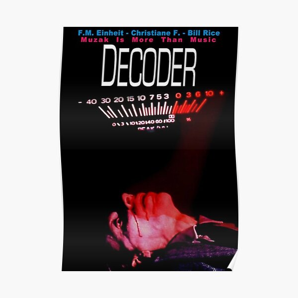 "Decoder Movie Poster " Poster for Sale by tgodforbh | Redbubble