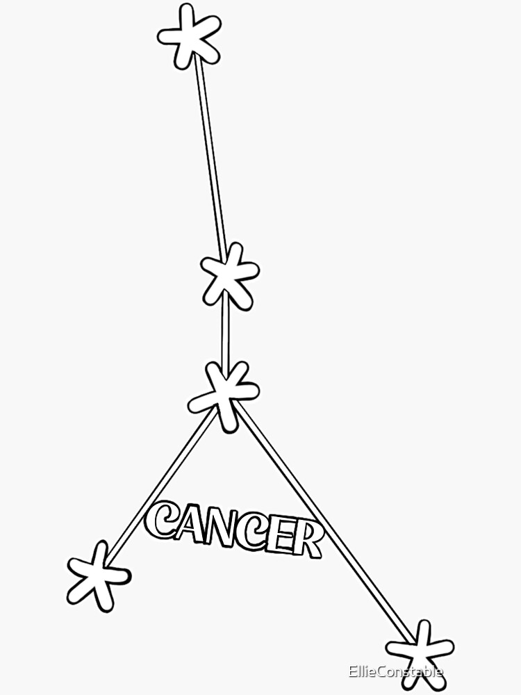 "Cancer Constellation Star Sign" Sticker for Sale by EllieConstable ...