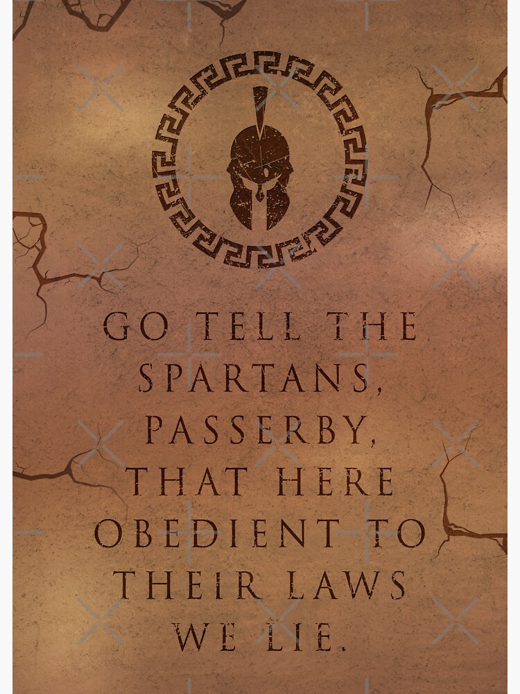 "Spartan Memorial Tablet Brave Sparta Soldiers Battle at Thermopylae ...