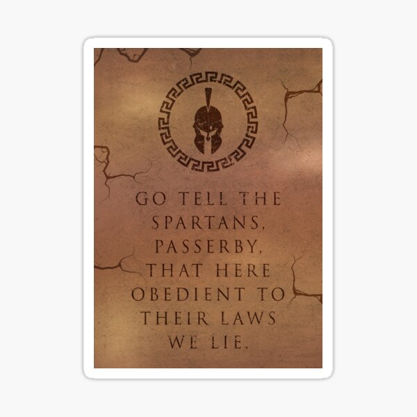 "Spartan Memorial Tablet Brave Sparta Soldiers Battle at Thermopylae ...