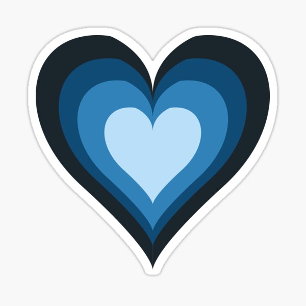 "blue heart" Sticker by justmymind | Redbubble