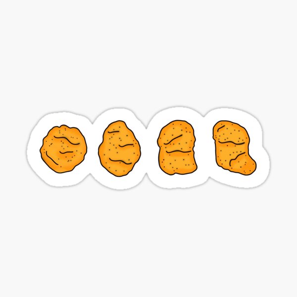 "Four pack nuggets" Sticker for Sale by breannapoch | Redbubble