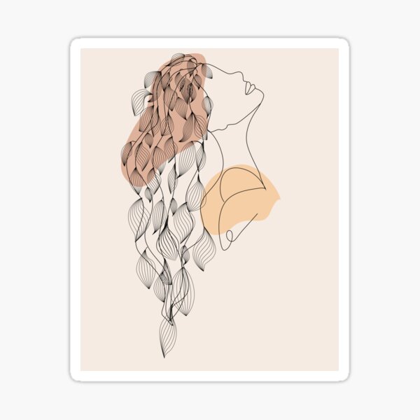 "woman line art" Sticker for Sale by QueenOftheArt1 | Redbubble