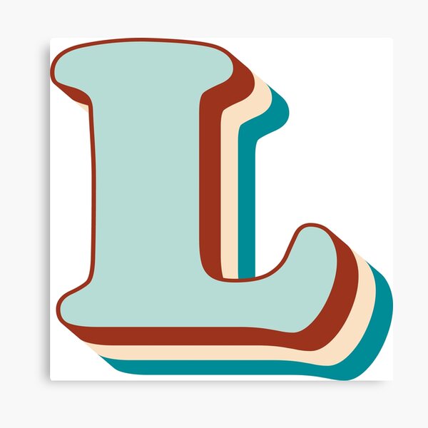"Letter L initial groovy retro font vintage lettering typography ...