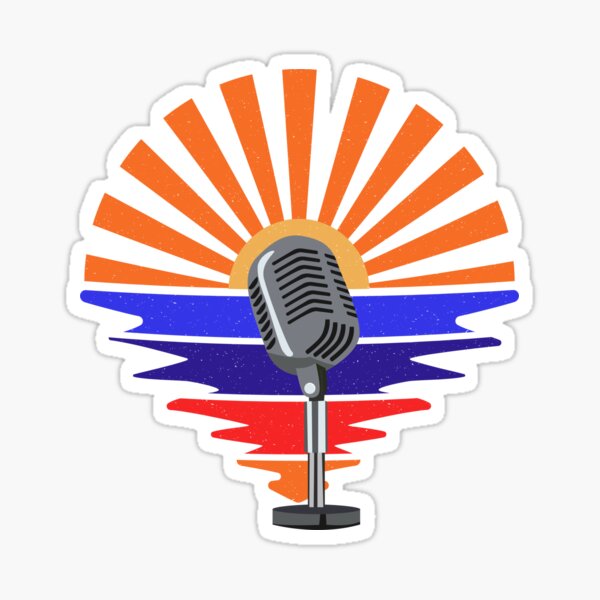 "Hand drawn microphone" Sticker for Sale by NeriaLi | Redbubble