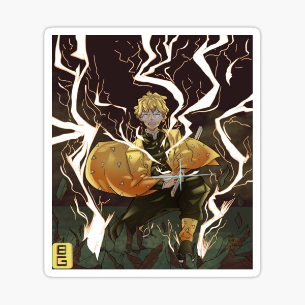 "Zenitsu" Sticker by IceBrgPrints | Redbubble