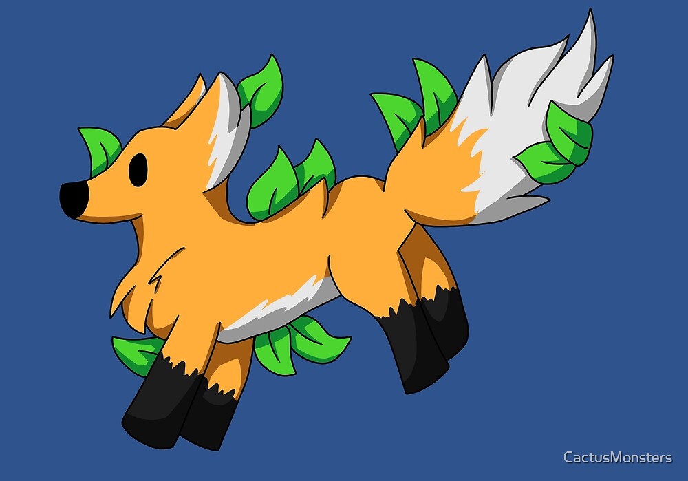 "Chibi Fox Leaf" by CactusMonsters | Redbubble