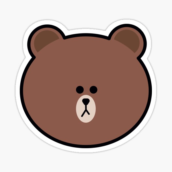 "LINE Friends brown bear" Sticker by Willy0612 | Redbubble