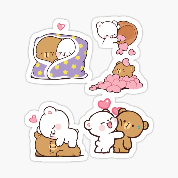 Milk Bears Stickers | Redbubble