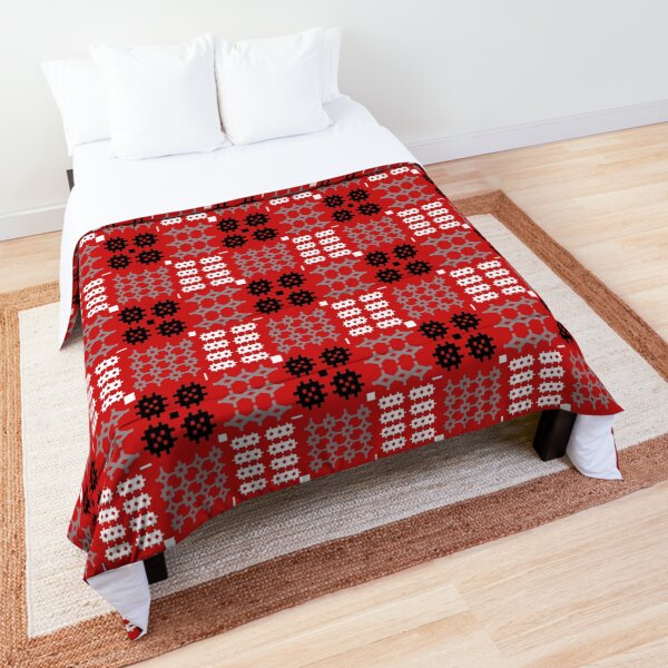 "Welsh Tapestry Design, Carthen Cymraeg, Cymreig (red)" Comforter for ...