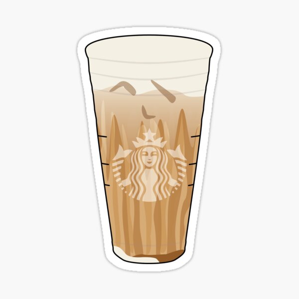 "Iced White Mocha with Caramel Drizzle & VSCF" Sticker for Sale by ...