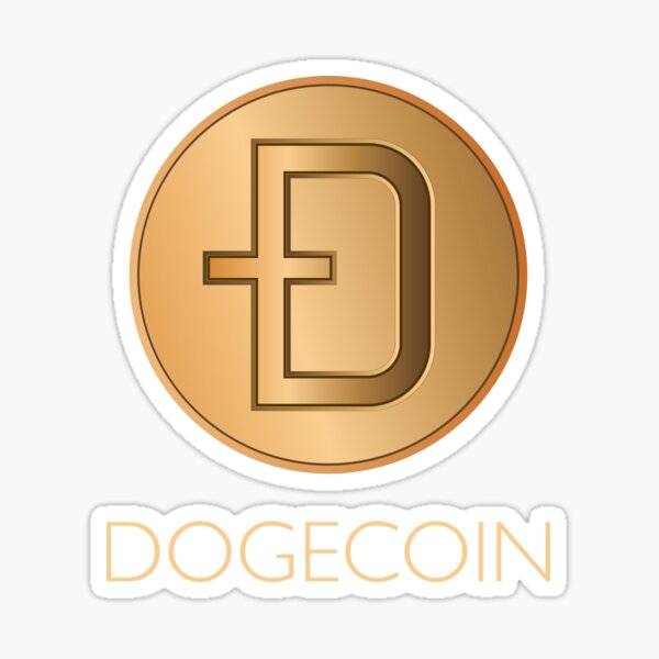 "DOGECOIN LOGO" Sticker by BRVART | Redbubble
