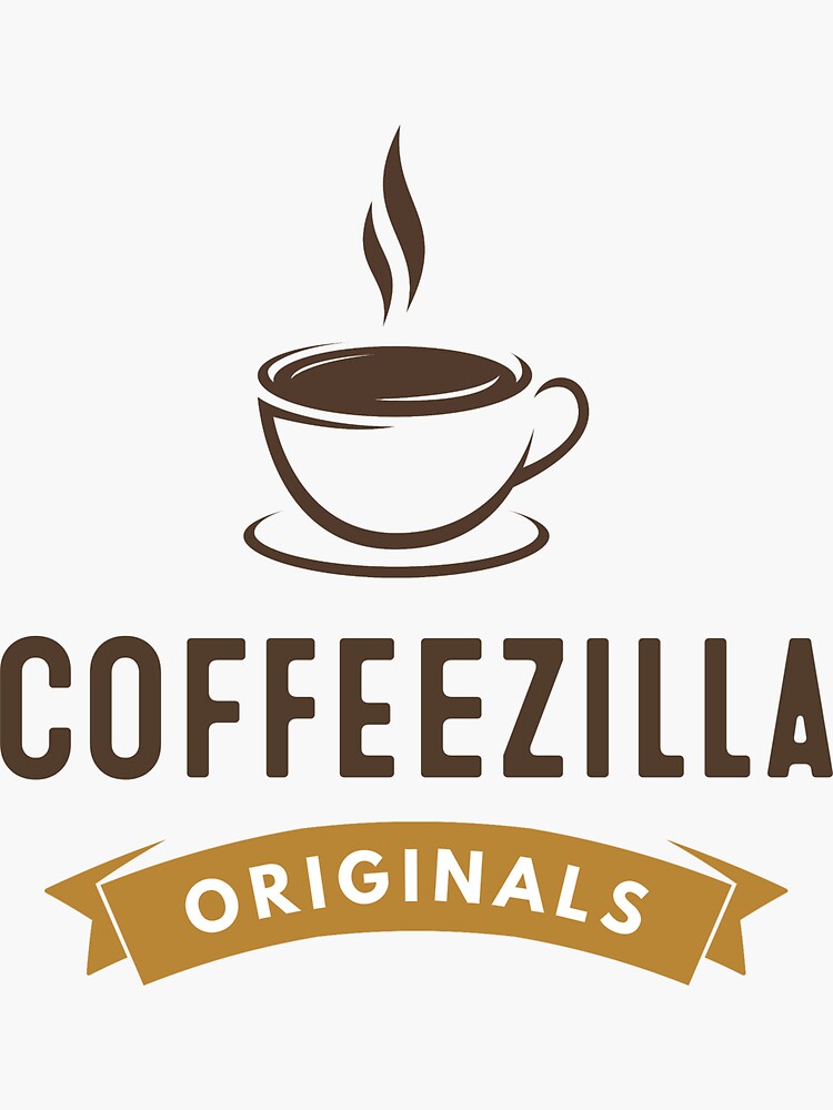 "COFFEEZILLA ORIGINALS " Sticker by DrinCrush | Redbubble