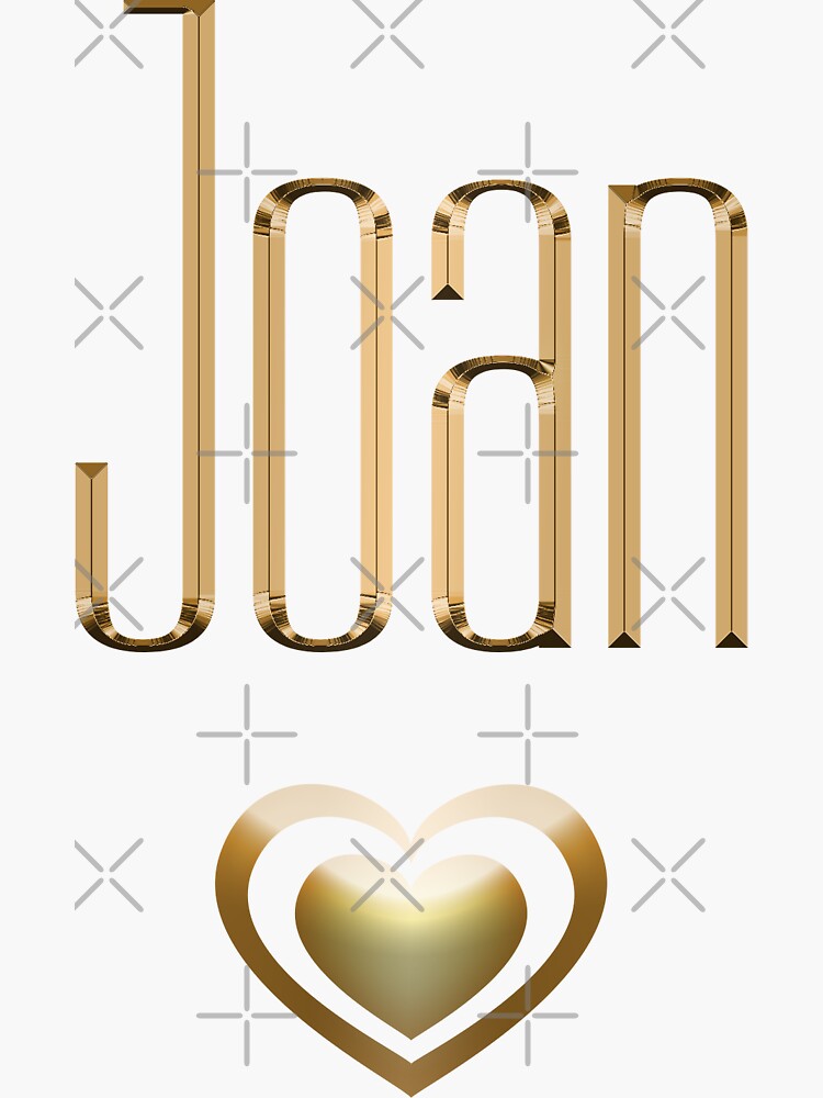 "American Woman Name - Golden Name Joan" Sticker by MOKAdesign | Redbubble