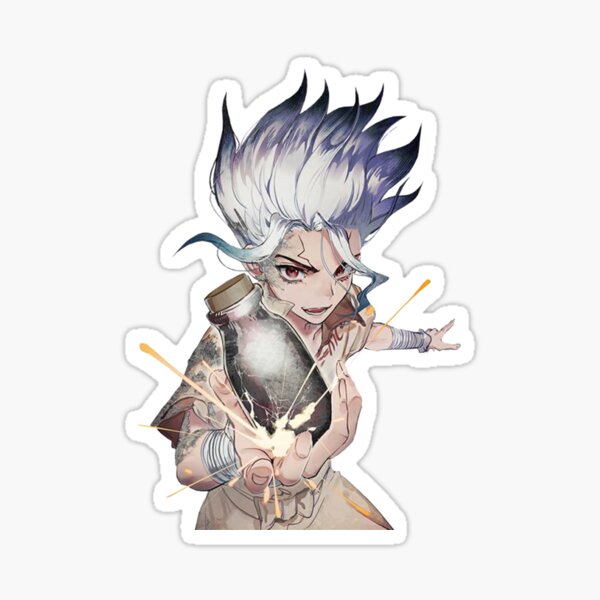 "Dr Stone : Senku Ishigami" Sticker for Sale by Medouahyb | Redbubble