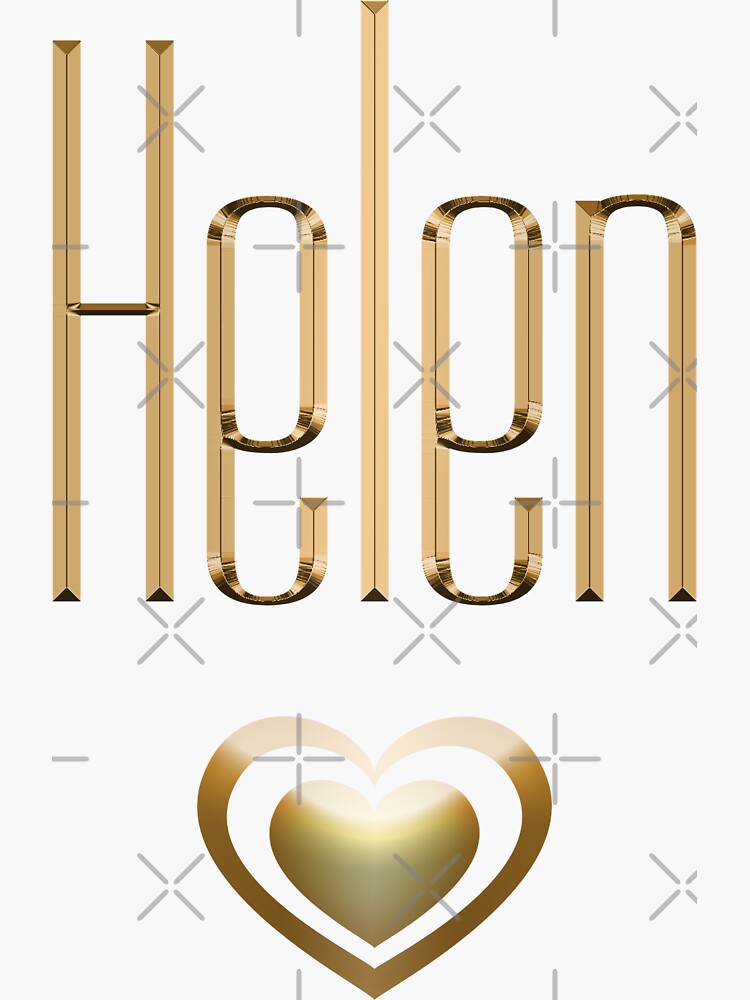 "American Woman Name - Golden Name Helen" Sticker for Sale by ...