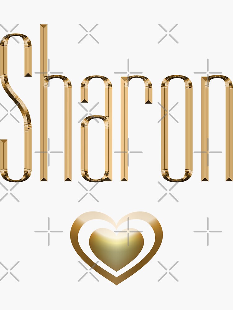 "American Woman Name - Golden Name Sharon" Sticker for Sale by ...
