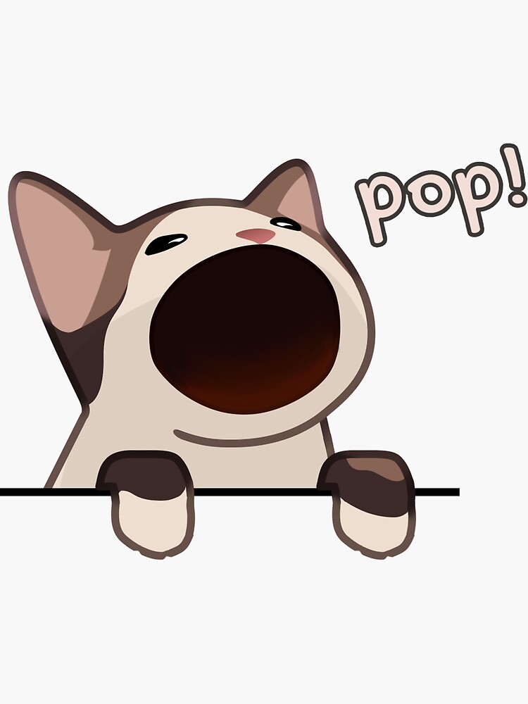 "Popcat" Sticker for Sale by leokishi | Redbubble