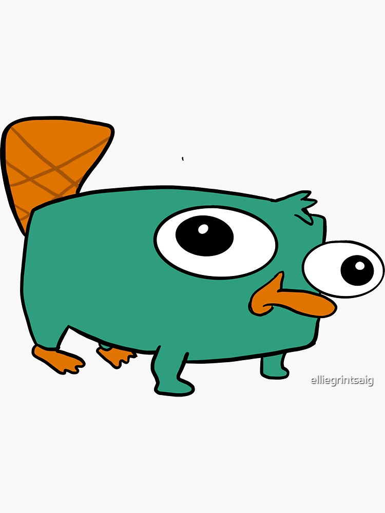 "Perry the Platypus" Sticker for Sale by elliegrintsaig | Redbubble