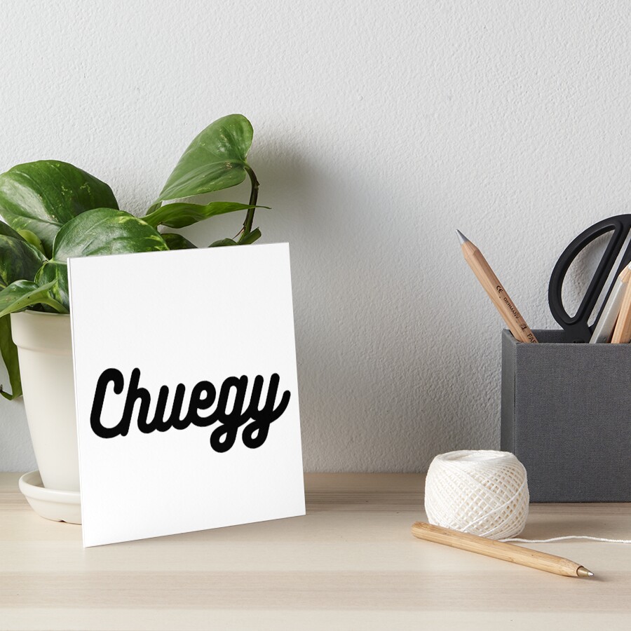 "Black Cursive Chuegy" Art Board Print by MeaganM | Redbubble