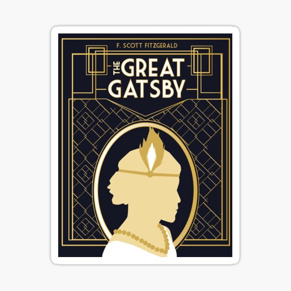 "The Great Gatsby - Custom Book Cover" Sticker for Sale by ...