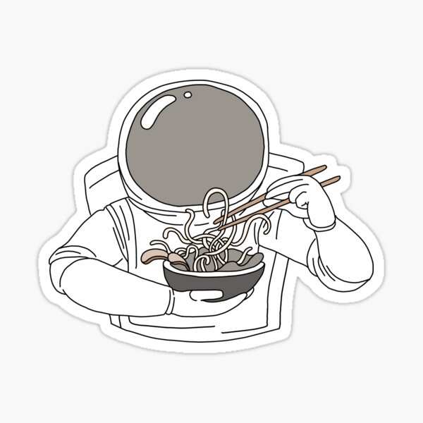 "Space Ramen" Sticker for Sale by line-on-line | Redbubble