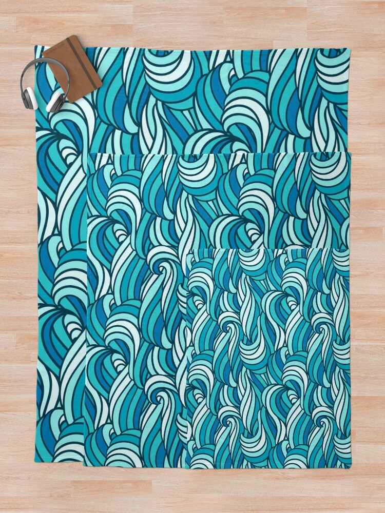 "Tidal Wave Texture Pattern" Throw Blanket by hutamaAdi98 | Redbubble