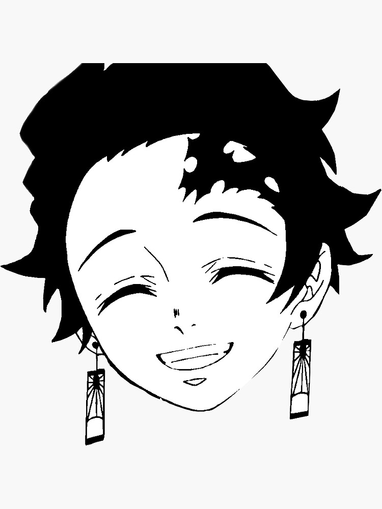 "Happy Tanjiro" Sticker by BestAnimePlug | Redbubble