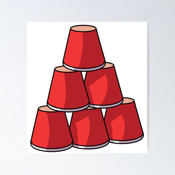 "Cup Stacking" Poster for Sale by line-on-line | Redbubble