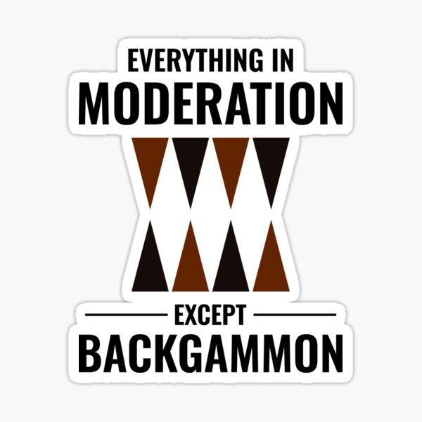 "Backgammon Player Board Game Funny Sayings Gift" Sticker by ...