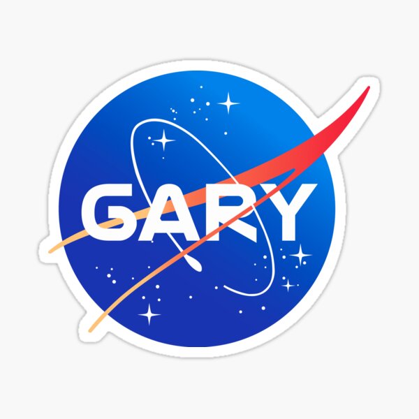 "Custom Name Nasa logo - Gary" Sticker for Sale by SappEContent | Redbubble