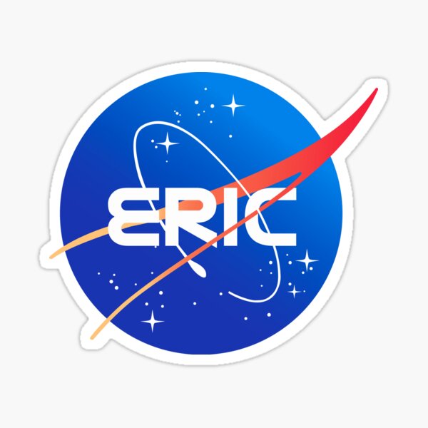 "Custom Name Nasa logo - Eric" Sticker by SappEContent | Redbubble