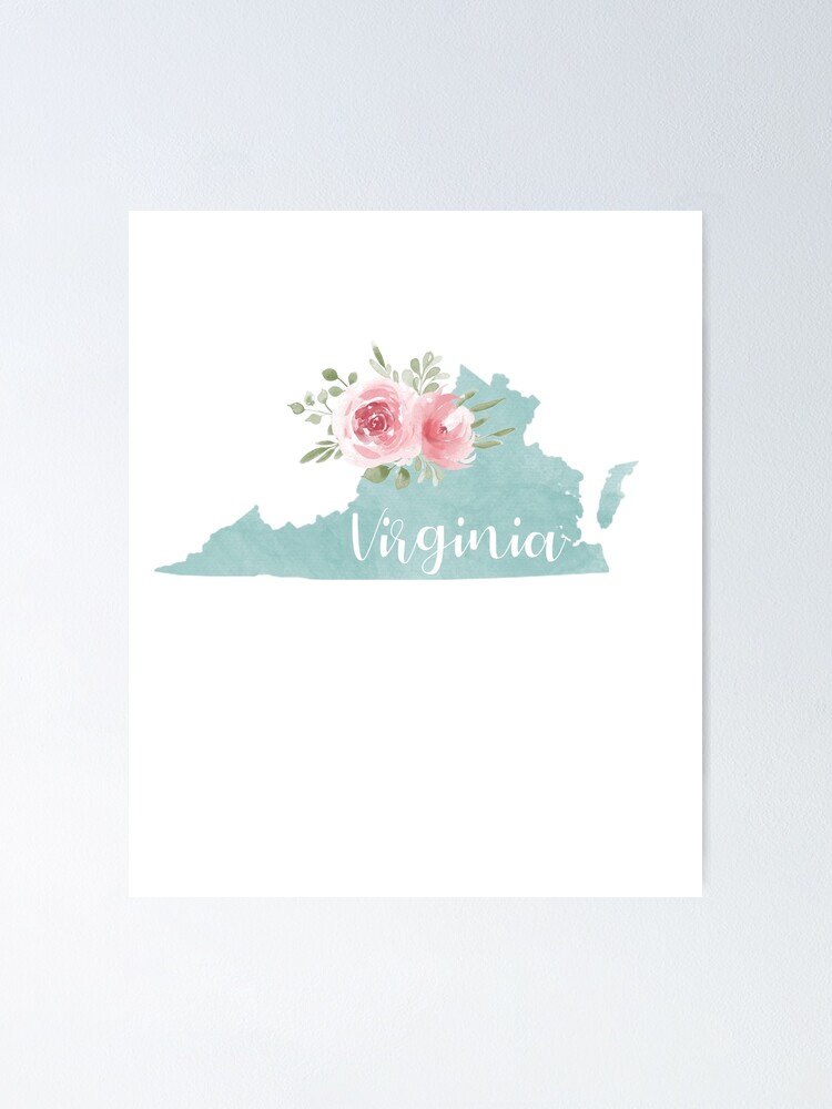 "Virginia VA State Map Watercolor " Poster by owliedesign | Redbubble