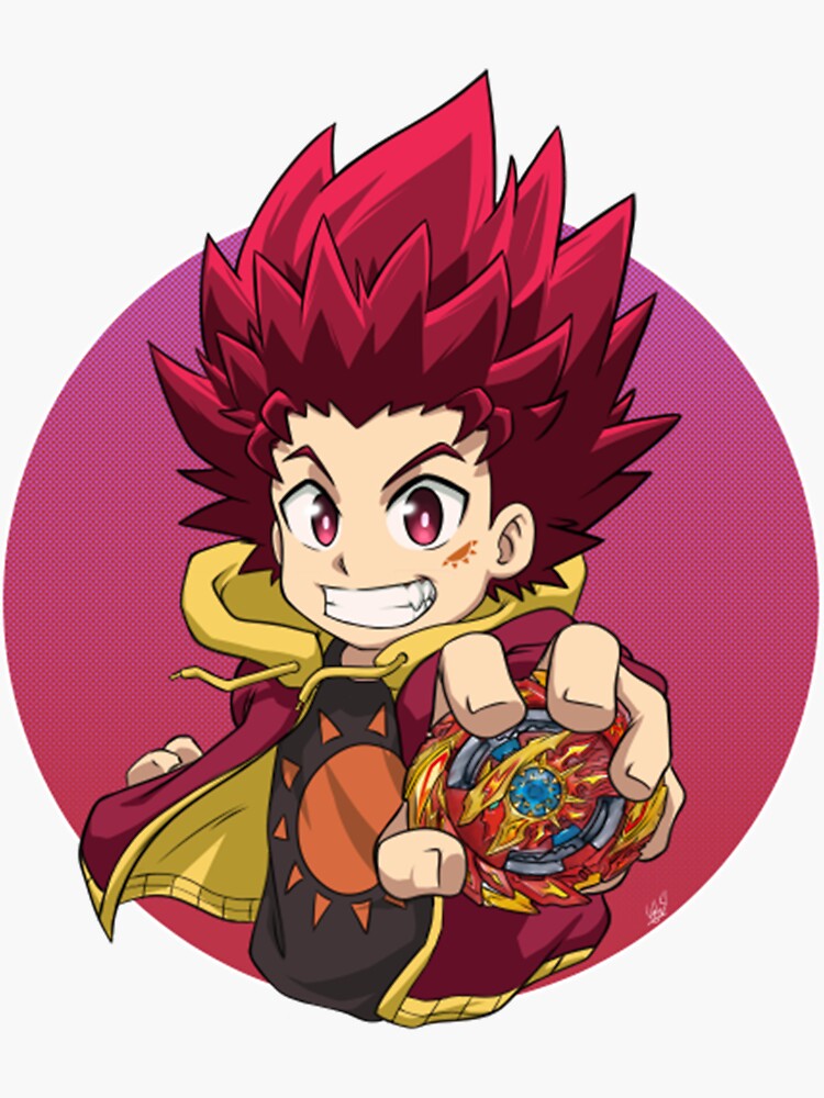 "Hyuga Asahi with Super Hyperion from Beyblade Burst Superking" Sticker ...