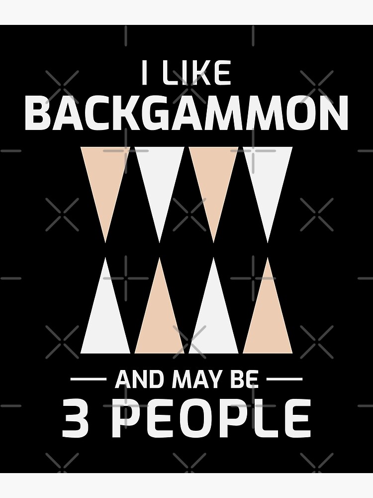 "Backgammon Player Board Game Funny Sayings Gift" Poster by ...